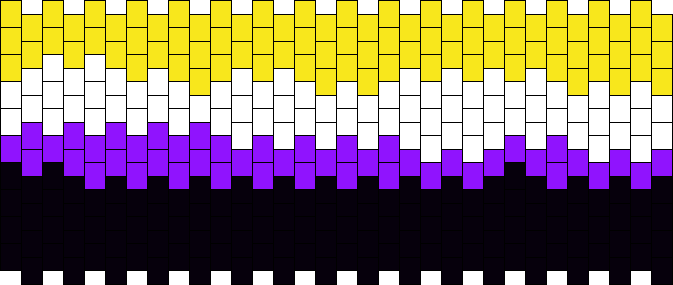 Non-Binary Cuff Pony Bead Patterns | Simple Kandi Patterns for Kandi Cuffs