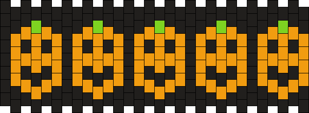 Pumpkins Pony Bead Patterns | Simple Kandi Patterns for Kandi Cuffs