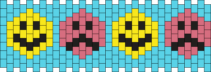 Happy/Sad Faces Small Cuff Pony Bead Patterns | Simple Kandi Patterns ...