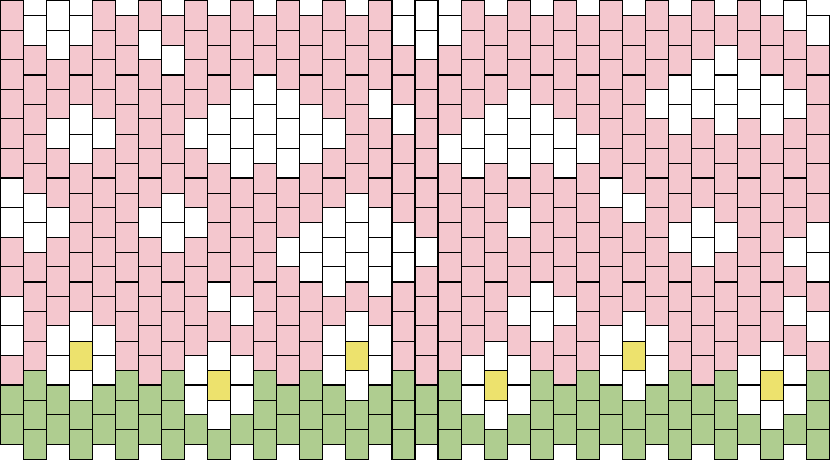 Daisy Field Pink Sky 36 X 15 Pony Bead Patterns | Simple Kandi Patterns ...