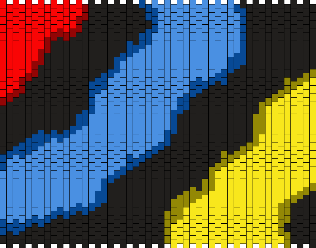 Primary Colors Panel Pony Bead Patterns | Simple Kandi Patterns for ...