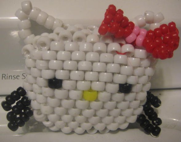 Hello Kitty w/red bow by KandiMeemaw - Kandi Photos on Kandi Patterns