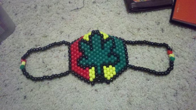 pot leaf mask by StrawberrieTheAlien - Kandi Photos on Kandi Patterns