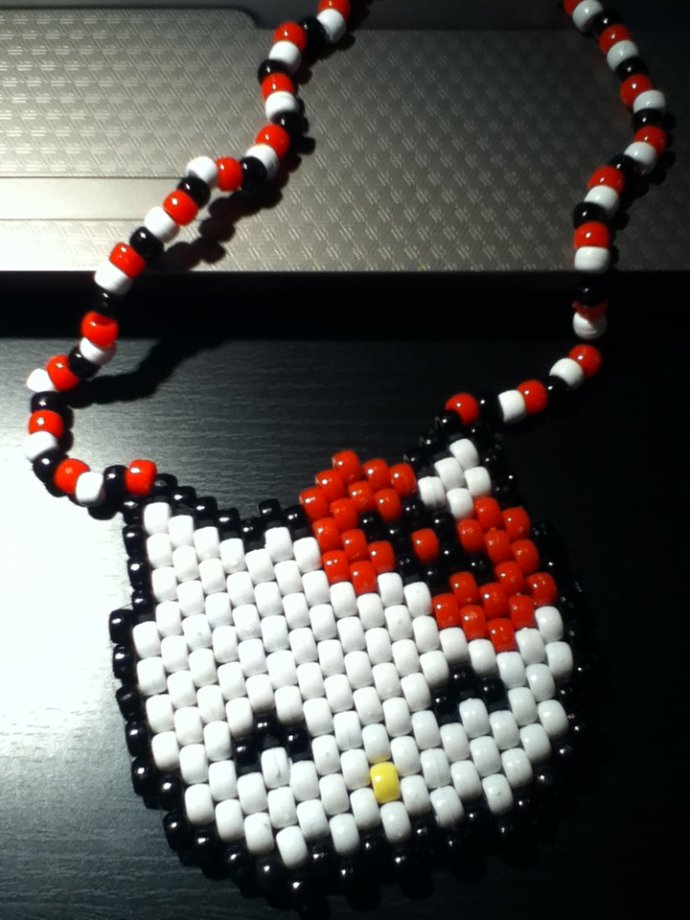 Kandi Hello Kitty Necklace by RastaLaVista - Kandi Photos on Kandi Patterns