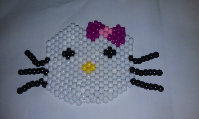 Hello Kitty Kandi Mask by AriesStar81 - Kandi Photos on Kandi Patterns