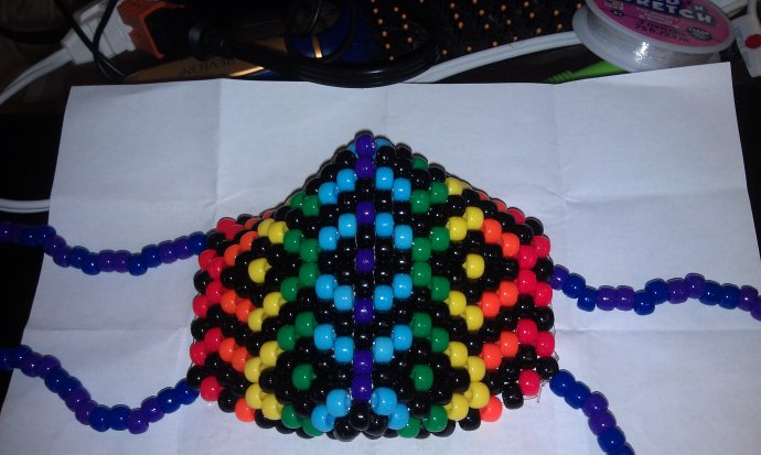 Monarch Rainbow Kandi Mask by AriesStar81 - Kandi Photos on Kandi Patterns