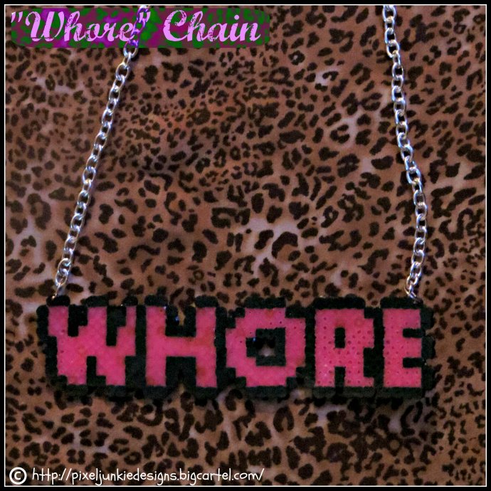 "W***e" Chain- Perler by PIXel_JUNKie - Kandi Photos on Kandi Patterns