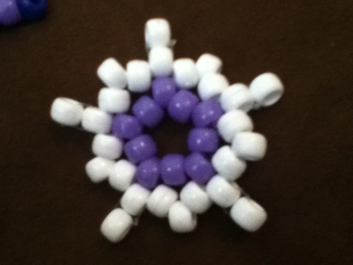 kandi snowflake peyote by OceanneRose - Kandi Photos on Kandi Patterns
