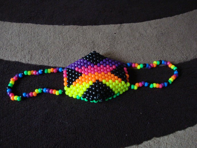 Rainbow Kandi Mask 3 by RainbowGLaDOS - Kandi Photos on Kandi Patterns