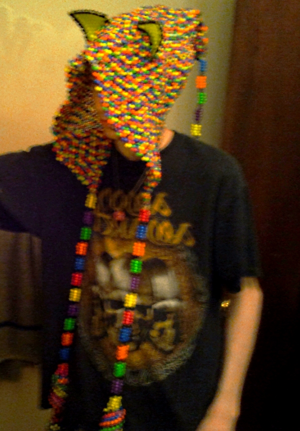 Beaded hood 2 by kidkurup - Kandi Photos on Kandi Patterns