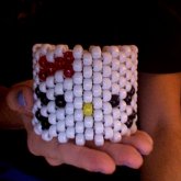Hello Kitty cuff Front by chandabear12 - Kandi Photos on Kandi Patterns