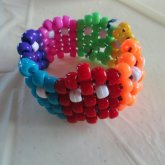 Rainbow Pac Man Ghosts by CupcakeePlurbby - Kandi Photos on Kandi Patterns