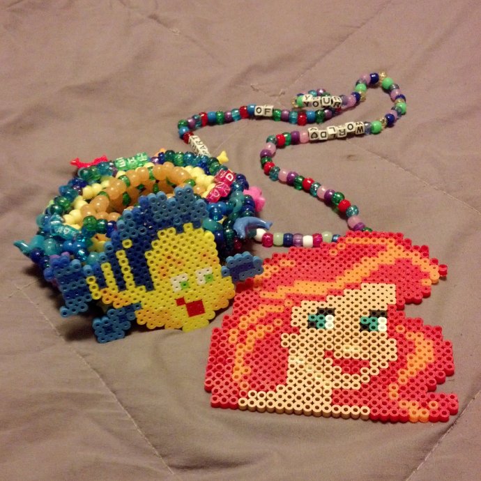 Little Mermaid Inspired Kandi by KandiKidYushi - Kandi Photos on Kandi ...