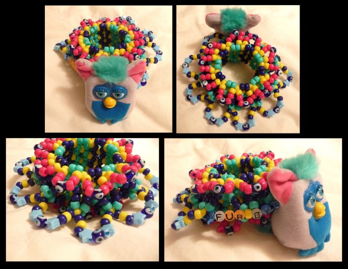 Creepy Furby Cuff With Gl*** Eyeballs