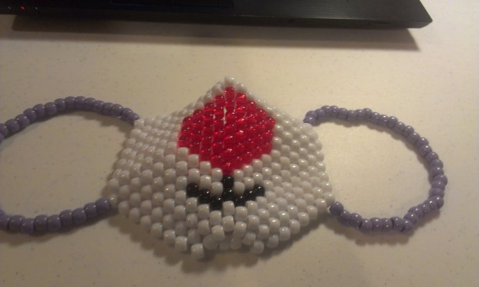 Moogle Surgical Mask by JuJuBeeyutiful - Kandi Photos on Kandi Patterns