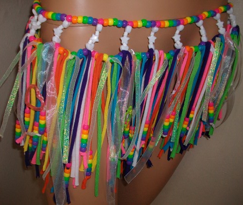 Glitter rainbow kandi skirt by KandiToYBoX - Kandi Photos on Kandi Patterns