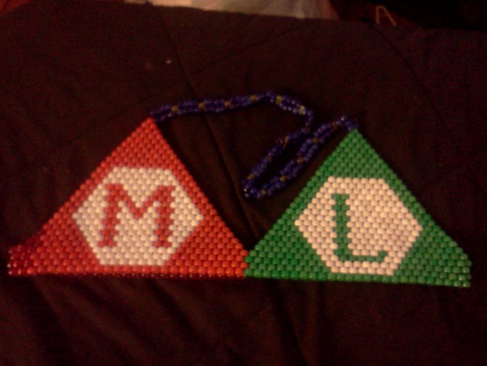 Mario & Luigi Kandikini by starwarsmisfit - Kandi Photos on Kandi Patterns