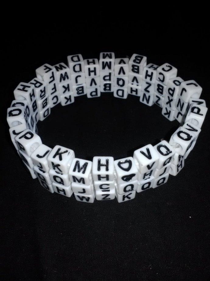 letter cuff by puppypetter - Kandi Photos on Kandi Patterns