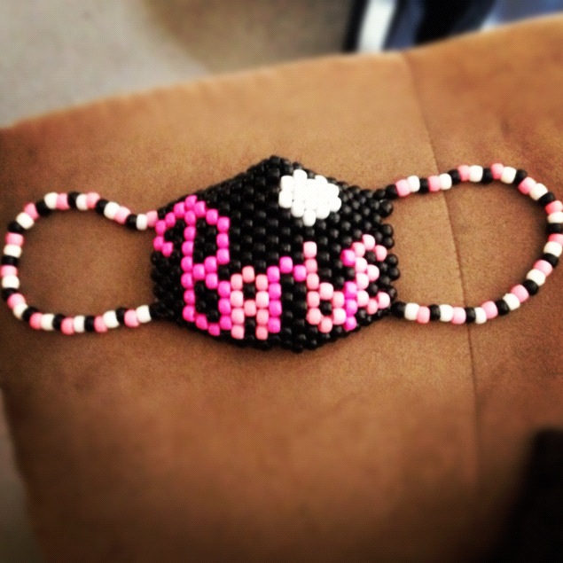 Completed barbie mask!!!! by killer_barbie - Kandi Photos on Kandi Patterns