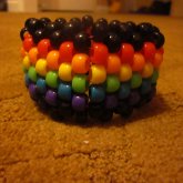 Rainbow Cuff (black) by RonnieBlakeheart - Kandi Photos on Kandi Patterns