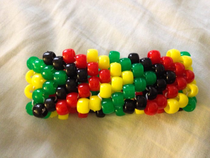 Rasta Arrow Kandi Cuff by sunlefasaana - Kandi Photos on Kandi Patterns