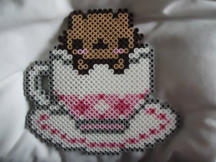 Tea Cup Kitty by PerlerHime - Kandi Photos on Kandi Patterns
