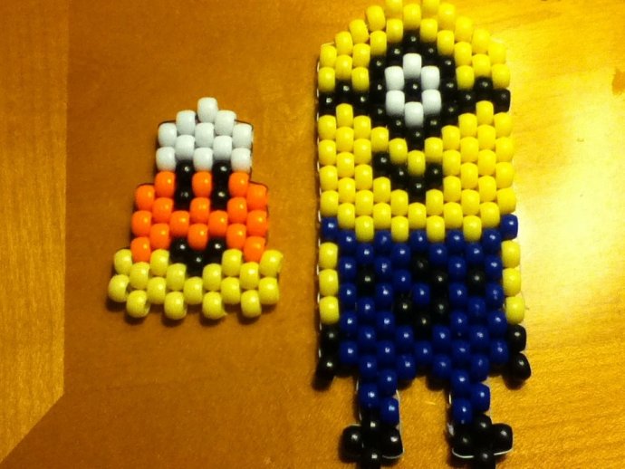 Minion and kandi candy corn :) by josleah - Kandi Photos on Kandi Patterns