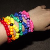 Rainbow X-based cuff by Mads_The_Hatter - Kandi Photos on Kandi Patterns