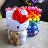 kandi 17 hello kitty rainbow faty cuff by electronicbluezombie - Kandi ...