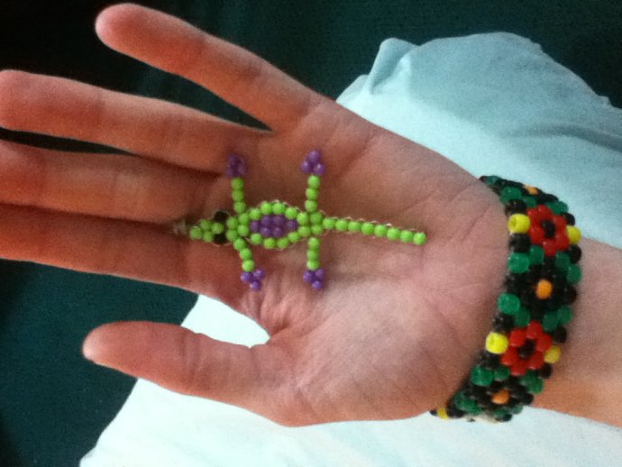 kandi seed bead lizard by skates99 - Kandi Photos on Kandi Patterns
