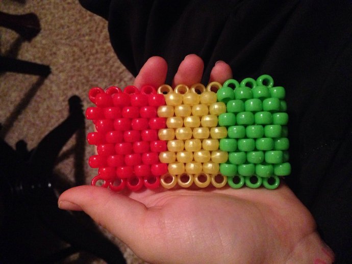 Rasta lighter holder by Kandi_4ever - Kandi Photos on Kandi Patterns