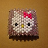 Hello kitty face cuff by JasmineKitty - Kandi Photos on Kandi Patterns