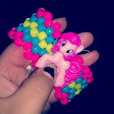 Pinkie Pie cuff MLP Kandi by GraveKandi - Kandi Photos on Kandi Patterns