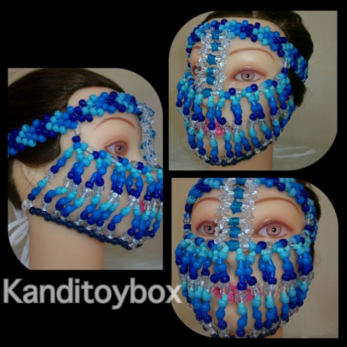 Blue kandi mask by KandiToYBoX - Kandi Photos on Kandi Patterns