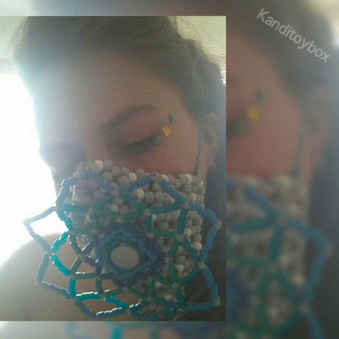 Blue mandala kandimask by KandiToYBoX - Kandi Photos on Kandi Patterns