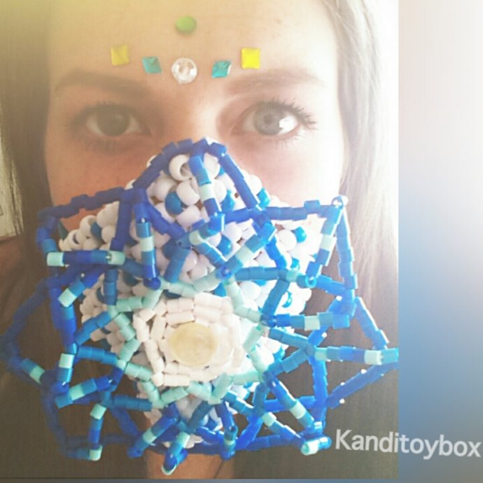 Blue and white mandala kandimask by KandiToYBoX - Kandi Photos on Kandi ...