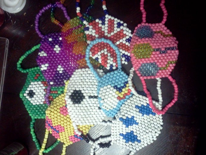 All of my kandi masks . by starwarsmisfit - Kandi Photos on Kandi Patterns