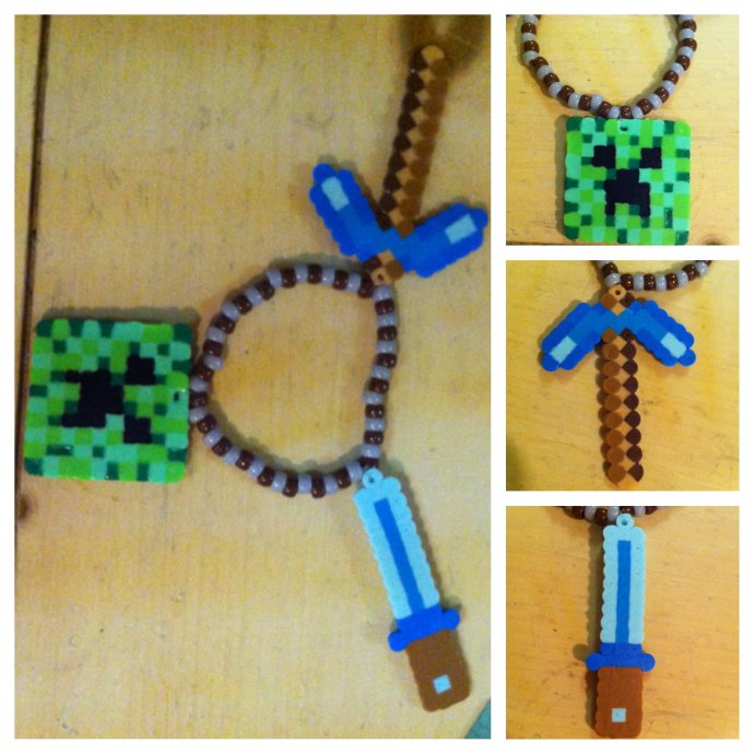 Minecraft charm bracelet :) by SkullyBaby - Kandi Photos on Kandi Patterns