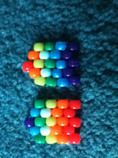 Rainbow Pacman Ghosts by Avada_Kedavra - Kandi Photos on Kandi Patterns