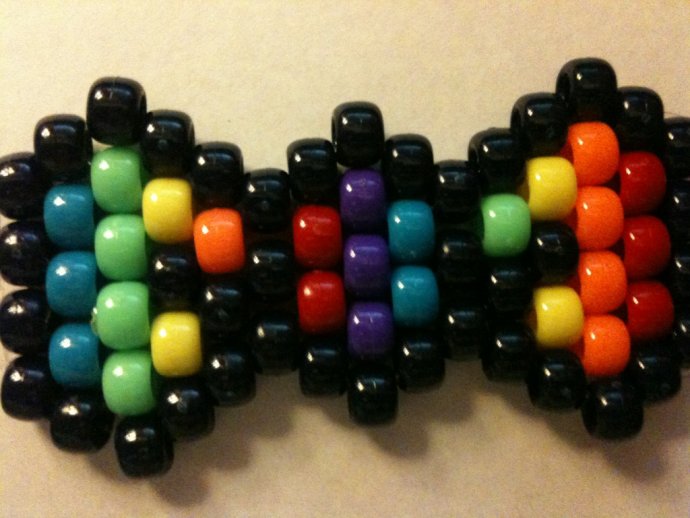 rainbow kandi bow by HopelessFiction - Kandi Photos on Kandi Patterns