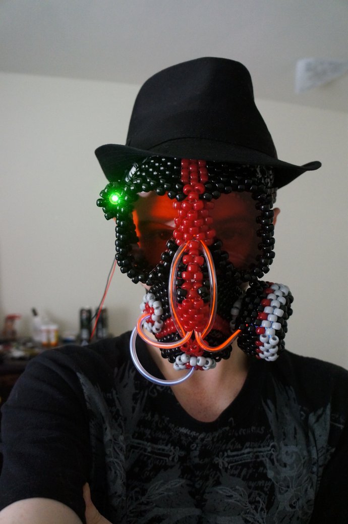 Resident Evil Kandi gas mask by Halodiablo - Kandi Photos on Kandi Patterns
