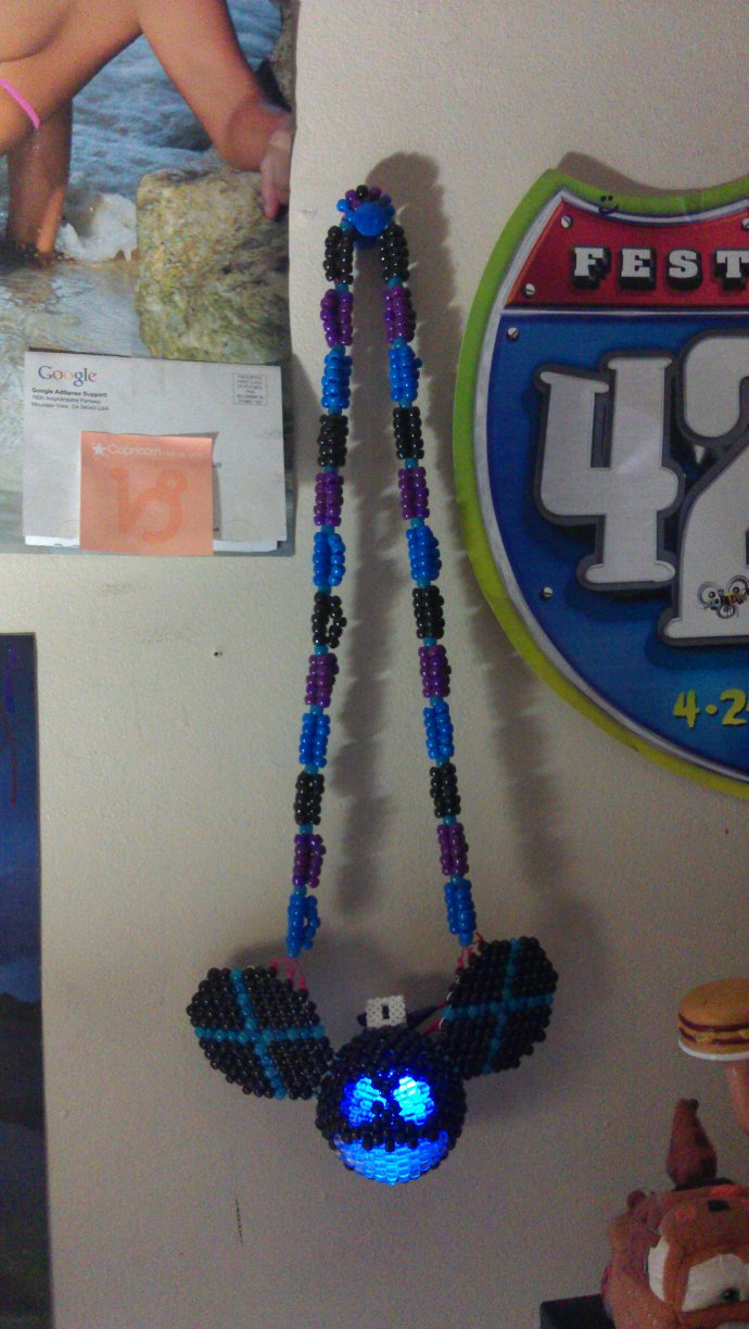 L.E.D 3D Deadmau5 Kandi Head 2.0 by DNXS1 - Kandi Photos on Kandi Patterns