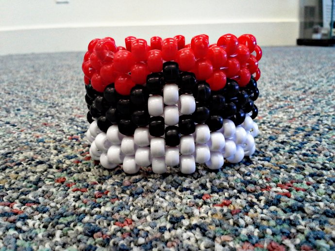 Pokeball cuff by RainbowKandiCat - Kandi Photos on Kandi Patterns
