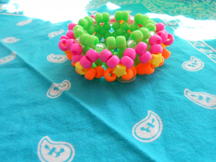 3D x-base cuff by mansonbunnykaboom - Kandi Photos on Kandi Patterns