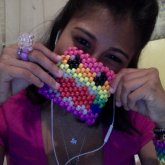 Rainbow Domo :3 by Lil_Kat3 - Kandi Photos on Kandi Patterns