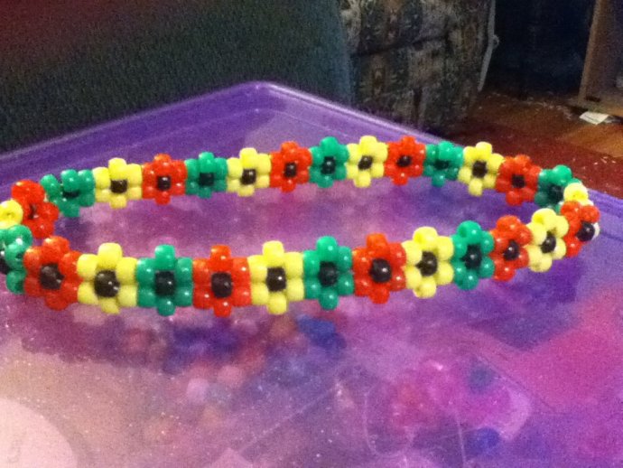 rasta flower headband by Liliarayneleon - Kandi Photos on Kandi Patterns