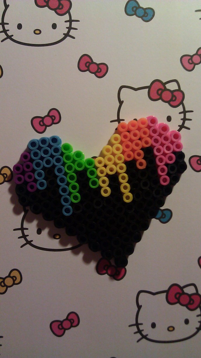 Melting Heart Perler by GwenniStars - Kandi Photos on Kandi Patterns