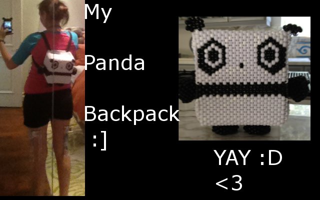 Panda Backpack by xDeathxBlossomx - Kandi Photos on Kandi Patterns