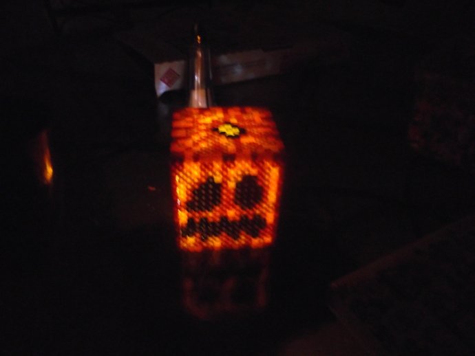 Minecraft Pumpkin Lit Up by Soggy_Enderman - Kandi Photos on Kandi Patterns