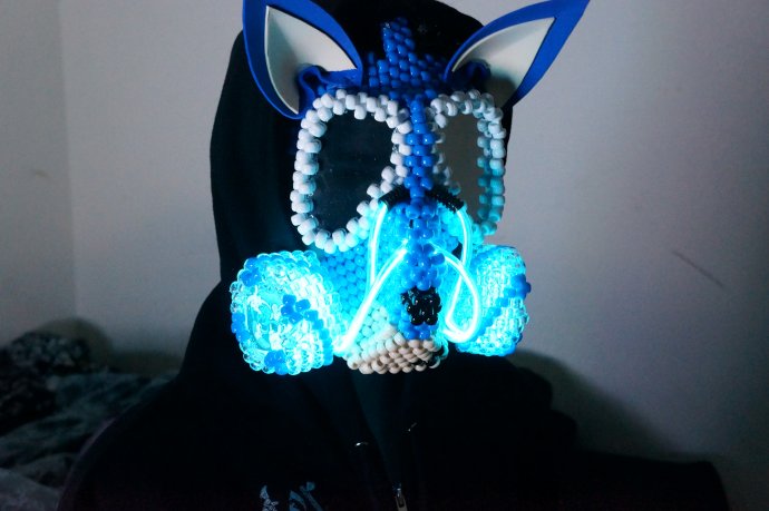 Kandi gas mask Sonic theme by Halodiablo - Kandi Photos on Kandi Patterns